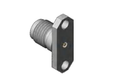 China Stainless Steel 2.92mm RF Connector Jack Female 40GHz 2 Holes Flange Mount Accept Pin Diameter 0.3mm for sale