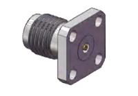 China 40GHz 2.92mm RF Connector Female Jack 4 Holes Flange Mount Accept Pin Diameter 0.3mm for sale