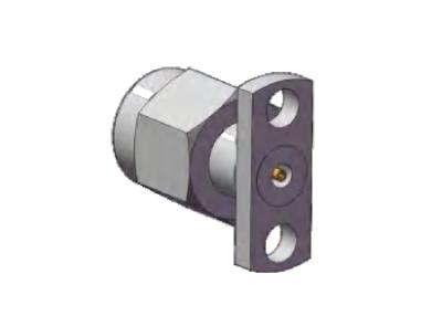 China 40GHz 2.92mm RF Connector Male Plug mmWave Two Holes Flange Panel Mount Matched Pin Diameter 0.3mm for sale