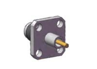 China 40GHz 2.92mm RF Connector Female Four Holes Flange Panel Mount Matched Pin Diameter 0.051 inch（1.3mm) Flange Hole Spacing 0.339 inch (8.6mm) for sale