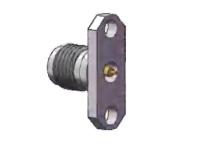 China SS Shell 40GHz K Type 2.92mm RF Connector Female Jack 2-Hole Flange Mount Pin Diameter 0.3mm, 0.4mm, 0.5mm, 0.7mm, 0.8mm, Flange Hole Spacing 12.2mm for sale