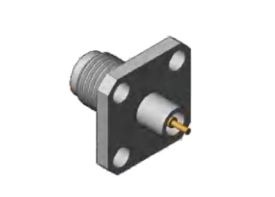 China 2.92mm RF Connector K Type Jack Four Holes 12.7mm 0.5 inch Squre Flange Size and Pin Diameter 1.3mm, 0.8mm，0.7mm for sale