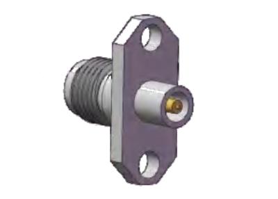 China SS Shell 40GHz 2.92mm RF Connector K Socket Flange Mount Hole Spacing .480 inch (12.2mm) for sale