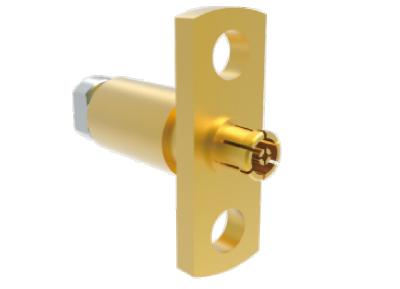 China 50Ω 50GHz SMPM Female Flange Mount Aerospace RF Connectors Mating for Low Loss Cable .086 for sale