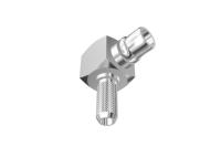 China Male Right Angle MMCX RF Connector Copper Alloy Nickel Plating for Cable RG316 for sale