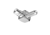China Male Right Angle MMCX RF Connector Copper Alloy Nickel Plating for Cable RG316 for sale