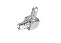 China Male Right Angle MMCX RF Connector Copper Alloy Nickel Plating for Cable RG316 for sale
