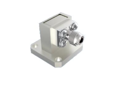 China WR 42 Waveguide to 2.92mm K Type Adapter 18GHz~26.5GHz Right Angle Aerospace RF Connectors Using for K Band for sale