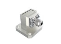 China BJ320/WR 28 Waveguide to 2.92mm K Type Adapter 26.4GHz~38GHz Right Angle Aerospace RF Connectors Using for Ka Band for sale