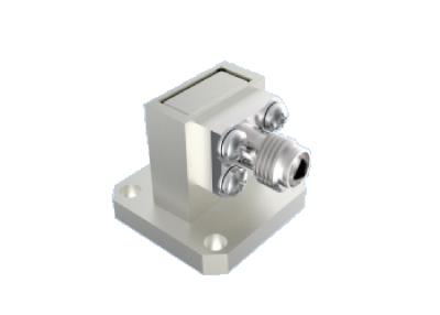 China BJ320/WR 28 Waveguide to 2.92mm K Type Adapter 26.4GHz~38GHz Right Angle Aerospace RF Connectors Using for Ka Band for sale