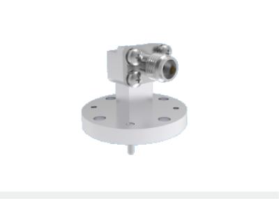 China WR22 BJ400 Right Angle Waveguide to 2.4mm Coaxial Adapter 4 Holes Round Flange Mount 23.9GHz-50.1GHz Ka Band Aerospace Waveguide Components for sale