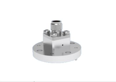 China WR22 BJ400 End Launch Waveguide to 2.4mm Coaxial Adapter 4 Holes Round Flange Mount 23.9GHz-50.1GHz Ka Band Aerospace Waveguide Components for sale