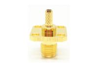 China 50Ohm Female SMA RF Connector Solder Attachment 4 Holes Flange Mounting for sale