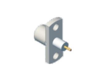 China SS SMP Male Plug 2 Hole Flange Mount Limited Detent Connector With PTFE Boss Up To 18GHz for sale