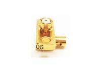 China Female Right Angle SMP RF Connector Miniature 2 Holes Flange Mount Design for sale