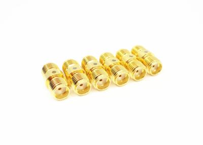China Gold Plated Brass RF Adapter SMA Straight 50Ohm Female to Female for sale
