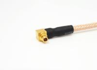 China MMCX 4 Holes Flange Male Right Angle RF Cable Assemblies MMCX Male RG316 for sale