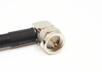 China Gold Plated 75ohm F Male to Male Right Angle RF Cable Assemblies RG59 for sale