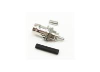 China Female Socket Crimp Coaxial Cable BNC Connector Brass Contact Materials for sale