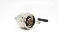 China Crimp Brass Electrical Coaxial Connector , N Type Coax Connector ≤1.3 VSWR for sale