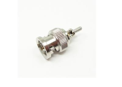 China RoHS Approved 75Ohm BNC Cable Connector Nickel Plated for sale
