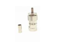 China Nickel Plated Coax BNC Connectors Straight Crimp Miniature Quick RF Connector for sale