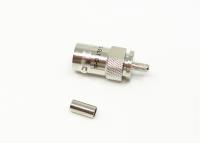 China Nickel Plated Coax BNC Connectors Straight Crimp Miniature Quick RF Connector for sale