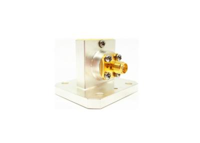 China WR90 Waveguide to Coax Adapters SMA Female Right Angle Launch Adapters SMA/BJ100A-KF for sale