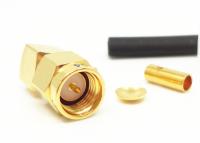China 50Ohm SMA Male Right Angle RF Coaxial Connector for Cable RG178 Up to 3GHz for sale