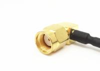 China RG174 RF Cable Assemblies RPSMA Male Right Angle to RPSMA Male Right Angle Connector for sale