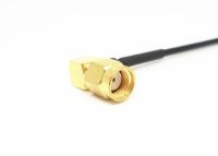China RG174 RF Cable Assemblies RPSMA Male Right Angle to RPSMA Male Right Angle Connector for sale