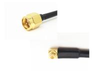 China RG316 RF Cable Assemblies SMA Male To MMCX Male Right Angle Connector for sale