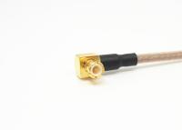 China RG316 RF Cable Assemblies MCX Male Right Angle RF Coaxial Connector Diameter=0.51mm for sale