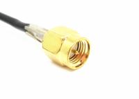 China RF Cable Assemblies SMA Male Right Angle RF Coaxial Connector RG174/U Diameter=0.48mm for sale