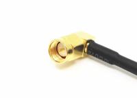 China RF Cable Assemblies SMA Male Right Angle RF Coaxial Connector RG174/U Diameter=0.48mm for sale