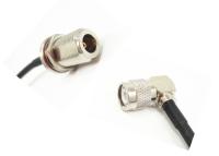 China RF Cable Assemblies N Female to TNC Male Right Angle RF Coaxial Connector LMR195 Inner Conductor=0.94mm for sale