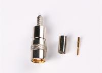 China High Quality 50Ohm SMB Male Plug Straight Crimp RF Coaxial Connector with Nickel Plated for sale