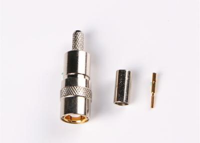 China High Quality 50Ohm SMB Male Plug Straight Crimp RF Coaxial Connector with Nickel Plated for sale