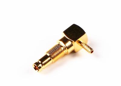 China Gold Plated Right Angle Crimp Female Socket 1.0/2.3 CC4 RF Cable Connector SAA for sale