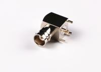 China Nickel Plated BNC Solder Connector , Crimp Antenna Connector Right Angle for sale
