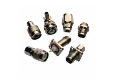 China 50Ohm Straight Crimp TNC RF Connector Threaded Waterproof Units 50Ω Impedance for sale