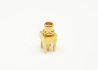 China Staight PCB Circuit Board MMCX Small Coaxial Cable Connectors 50Ω Impedance for sale