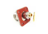 China 4 Holes Flange Mount N Type RF Connector Customized Design Long Lifetime for sale