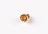 China Male Crimp Straight MCX Bulkhead Connector Gold Plated Plating Small Sized for sale