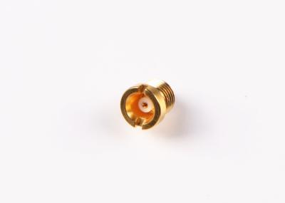 China Male Crimp Straight MCX Bulkhead Connector Gold Plated Plating Small Sized for sale