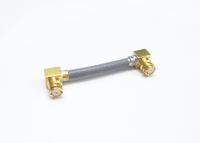 China Custom Female Right Angle Coaxial Connector SMP Microwave Cables Assembly Diameter=0.5mm for sale