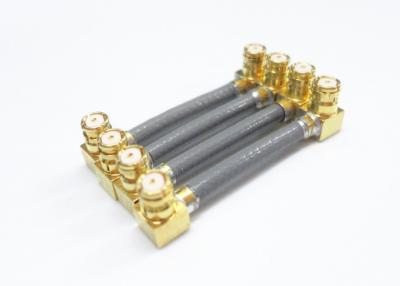 China Custom Female Right Angle Coaxial Connector SMP Microwave Cables Assembly Diameter=0.5mm for sale