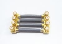 China Custom Female Right Angle Coaxial Connector SMP Microwave Cables Assembly Diameter=0.5mm for sale