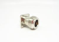China Coaxial Female N Type RF Connector Nickel Plated 4 Holes Flange Mount for sale
