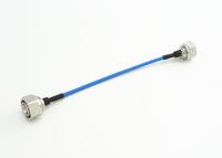 China Silver Plated 4.3-10 RF Male Connector Straight Clamping Connectors With RG141 Cable for sale